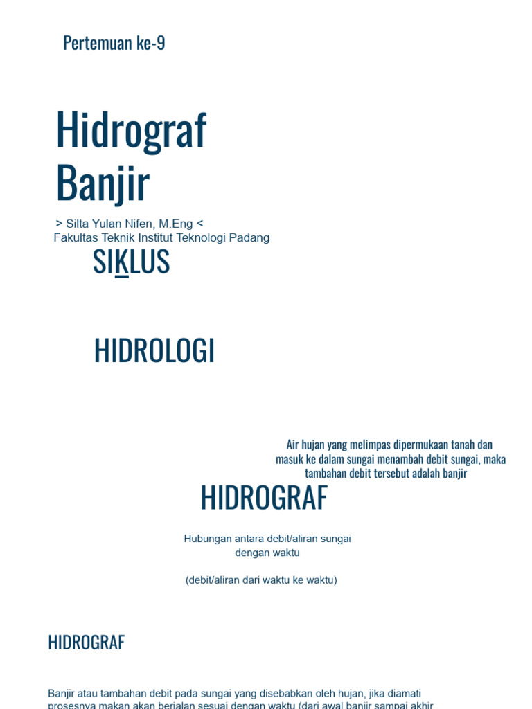 Pertemuan Ke-9 Hidrograf Banjir | PDF