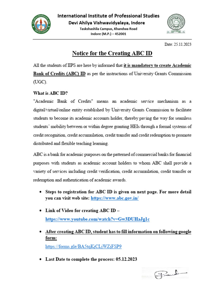 Notice ABC ID Final | PDF | Applications Of Cryptography | Information ...