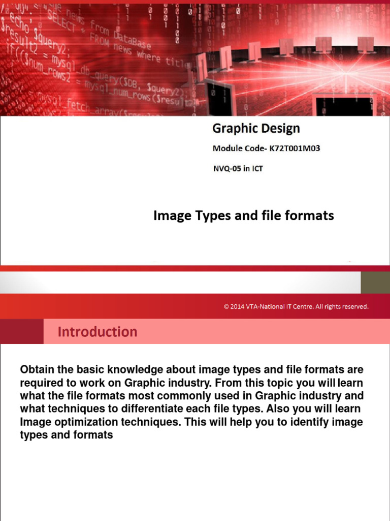 Image Types and File Formats Part 1 | PDF | Digital Image | Graphic Design