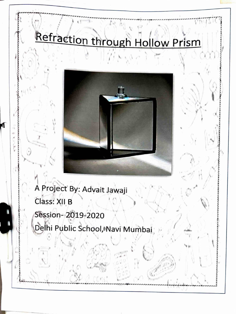Refraction Experiment with Hollow Prism | PDF | Refraction | Refractive ...