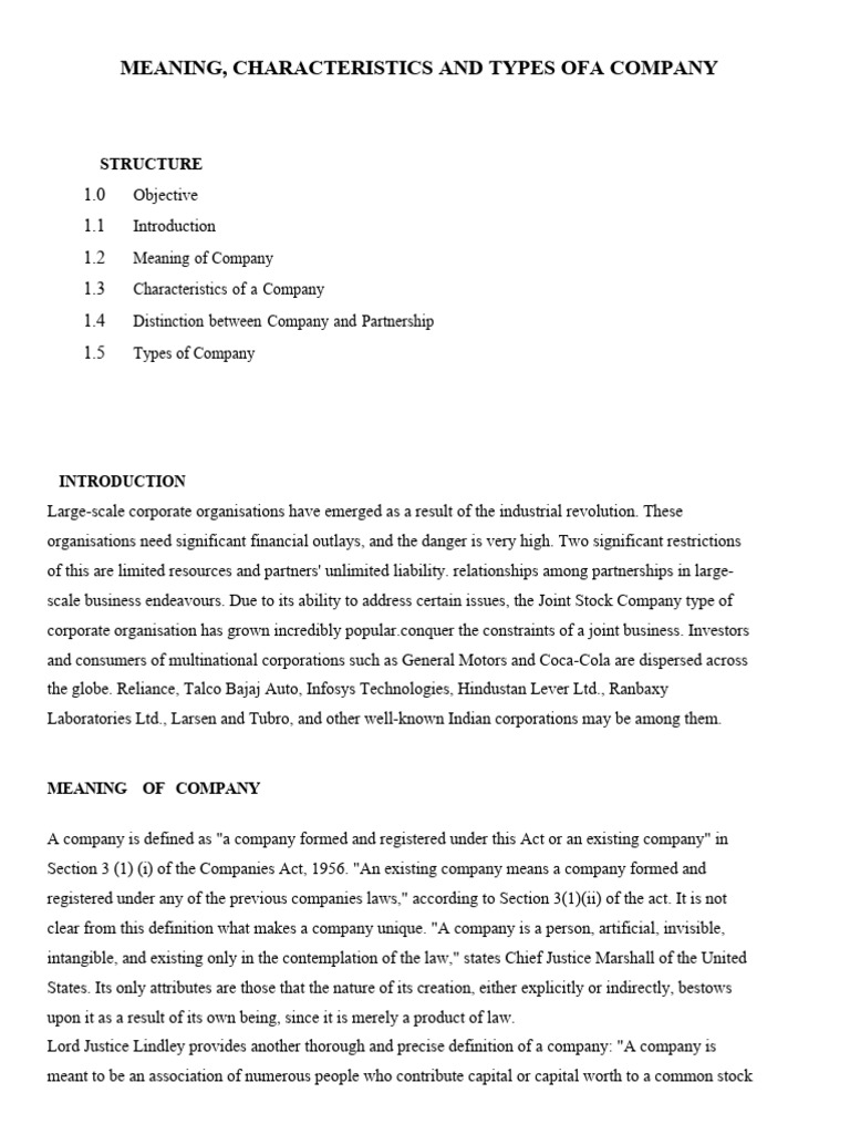 Introduction To Company | PDF | Corporations | Companies