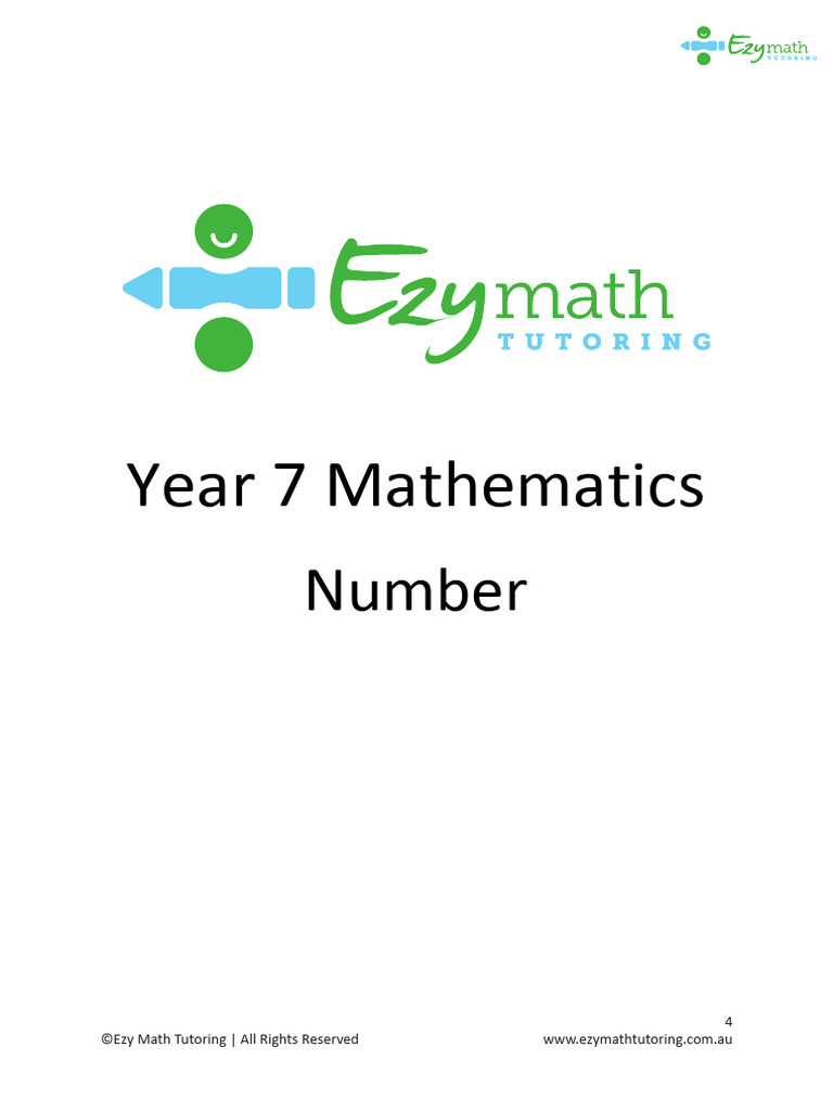 Year 7 Maths Number Questions Ch1 Pdf Numbers Notation