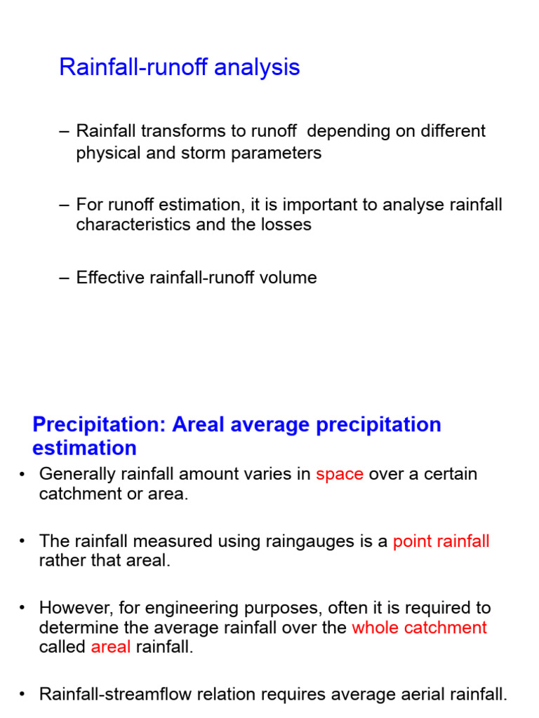 CHAPTER 6 - Rinfall-Runoff Analysis | PDF | Surface Runoff | Drainage Basin