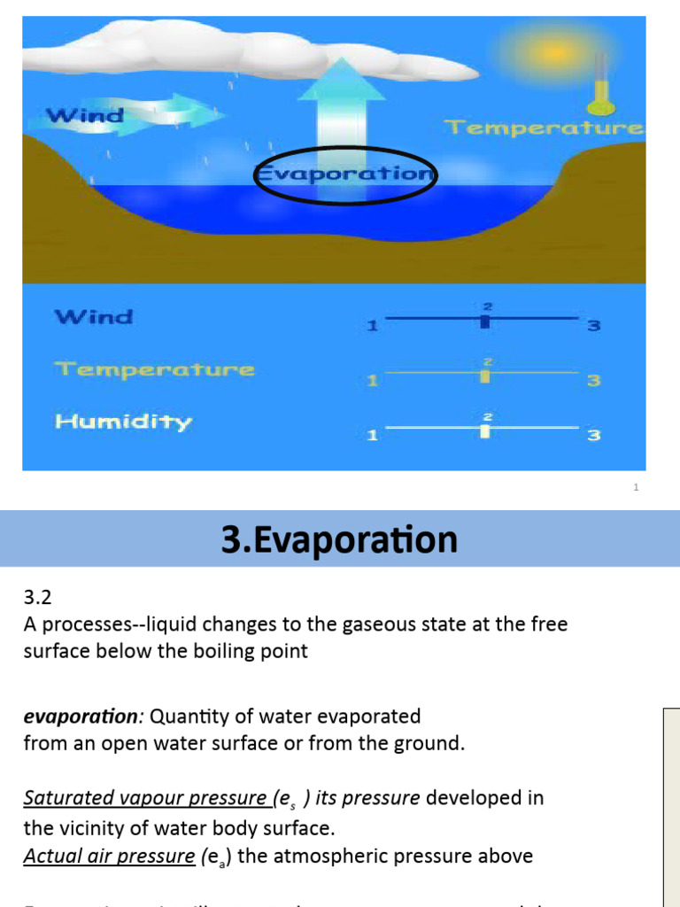 Chapter Three Evaporation | PDF | Evaporation | Evapotranspiration