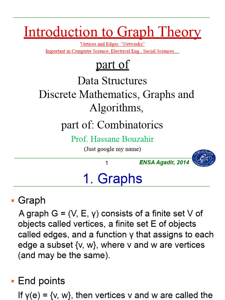 Graph Theory for STEM Students | PDF | Vertex (Graph Theory) | Graph Theory