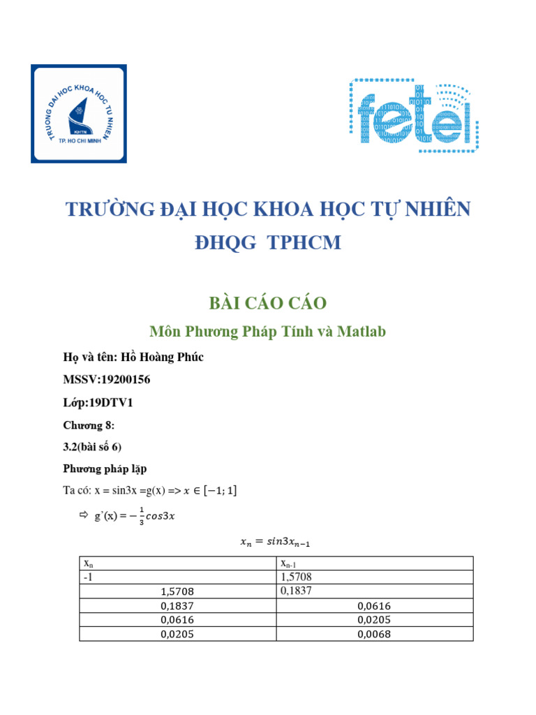 Baocao Matlab | PDF