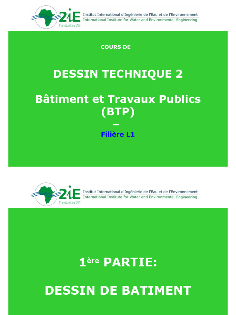 Cours Dessin Technique2 BTP | PDF