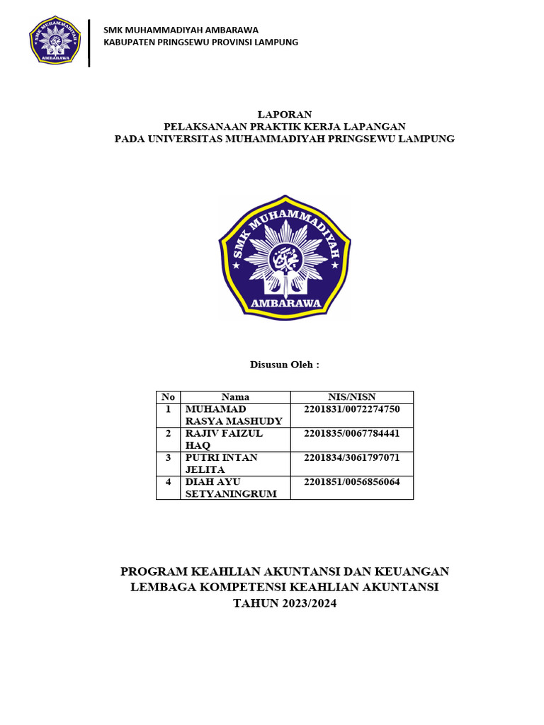 Template-Laporan Part3 NIS NISN Komplit PART2 | PDF | Karier & Perkembangan