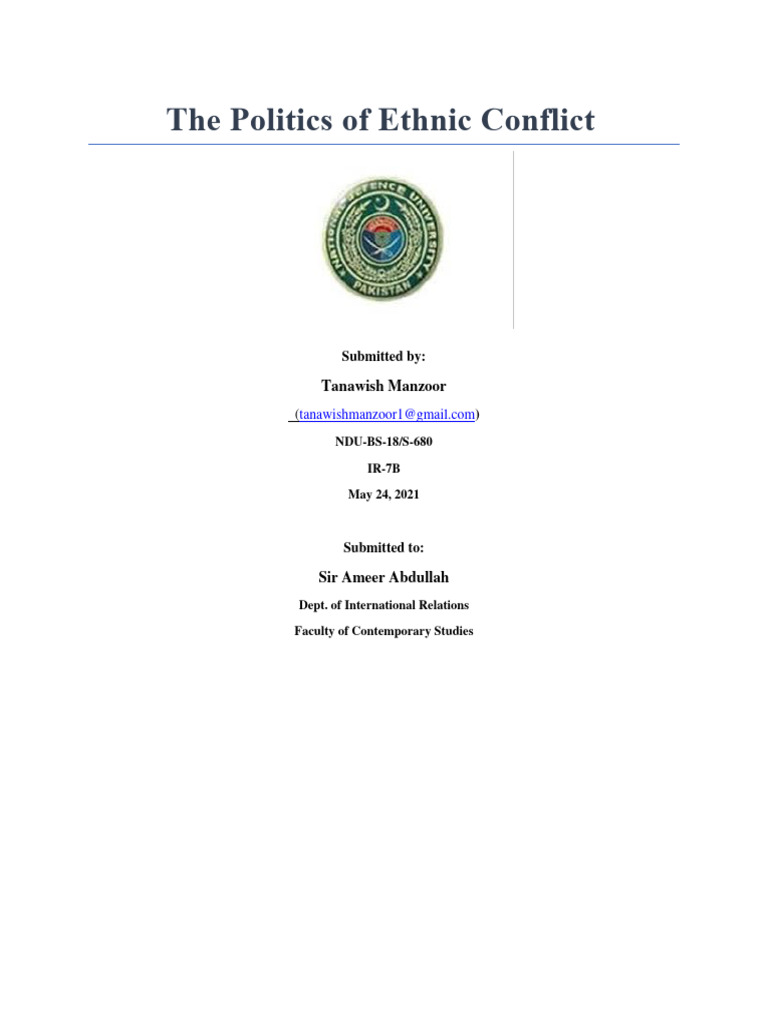 Chechnya: Ethnic Conflict and History | PDF | Politics