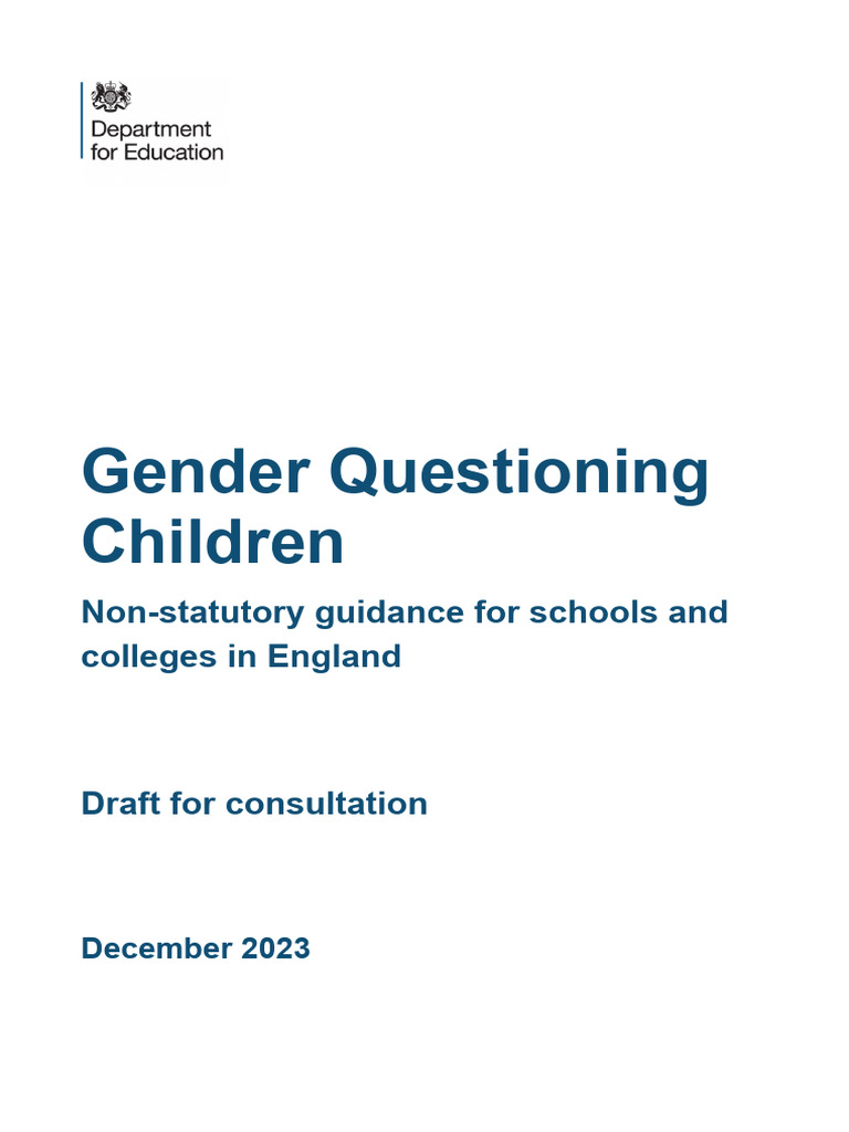 DfE Transitioning in Schools Guidance | PDF | Gender | Gender Studies