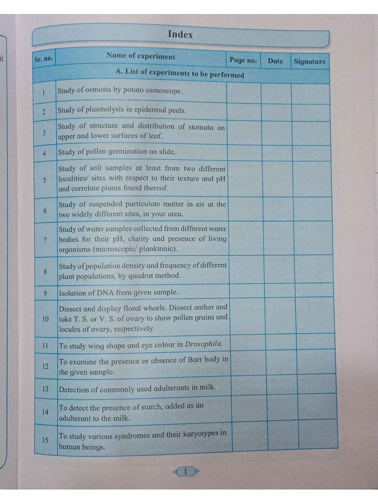 12th Biology Practical Answer | PDF