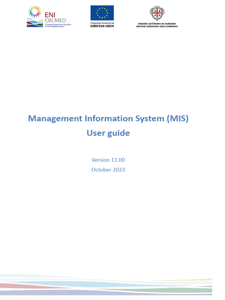 MIS - User - Manual V - 11.00 October 2023.en | PDF | Icon (Computing) | User (Computing)