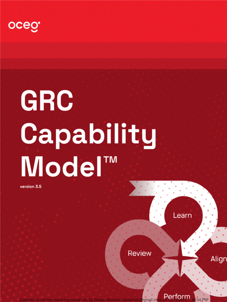 GRC Capability Model Red Book v3.5 MEMBER - Revision 2023-09-28 | PDF ...