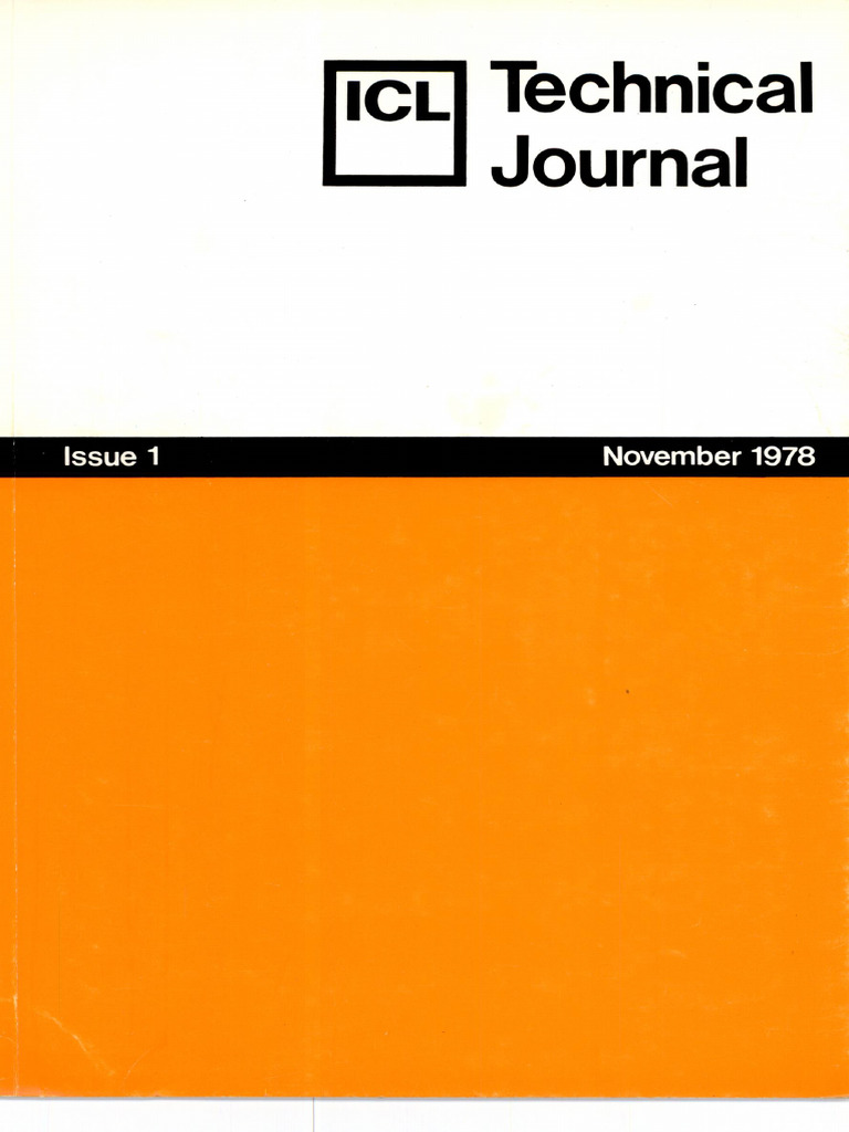 ICL Technical Journal V01i01 | PDF | Computer Program | Programming