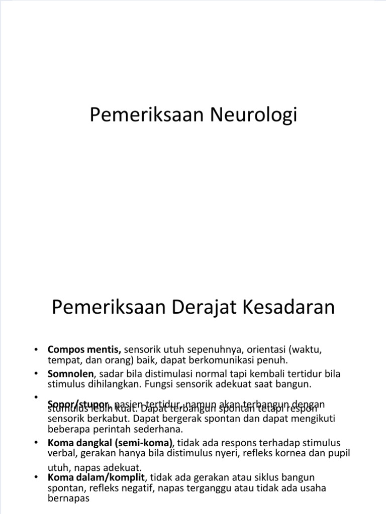 Dokumen - Tips PPT Pemeriksaan Neurologi | PDF