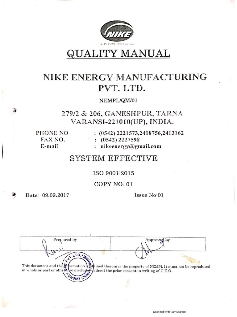 Quality Manual | PDF