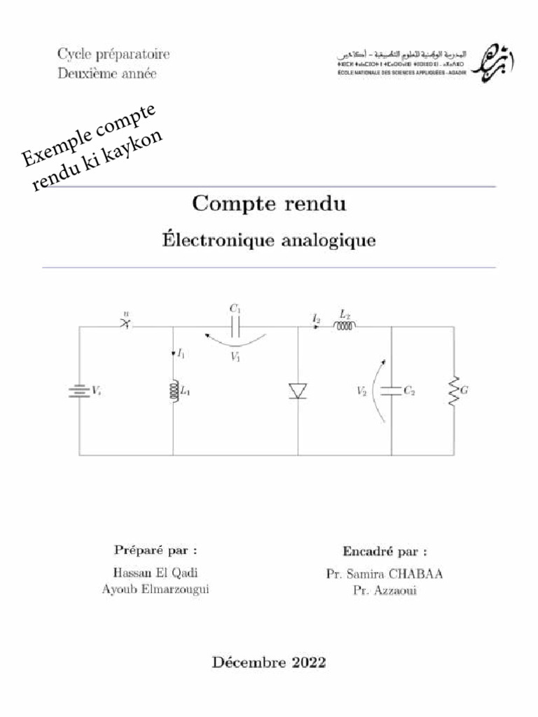 TP - Electronique Compte Rendu | PDF TP - Electronique Compte Rendu | PDF