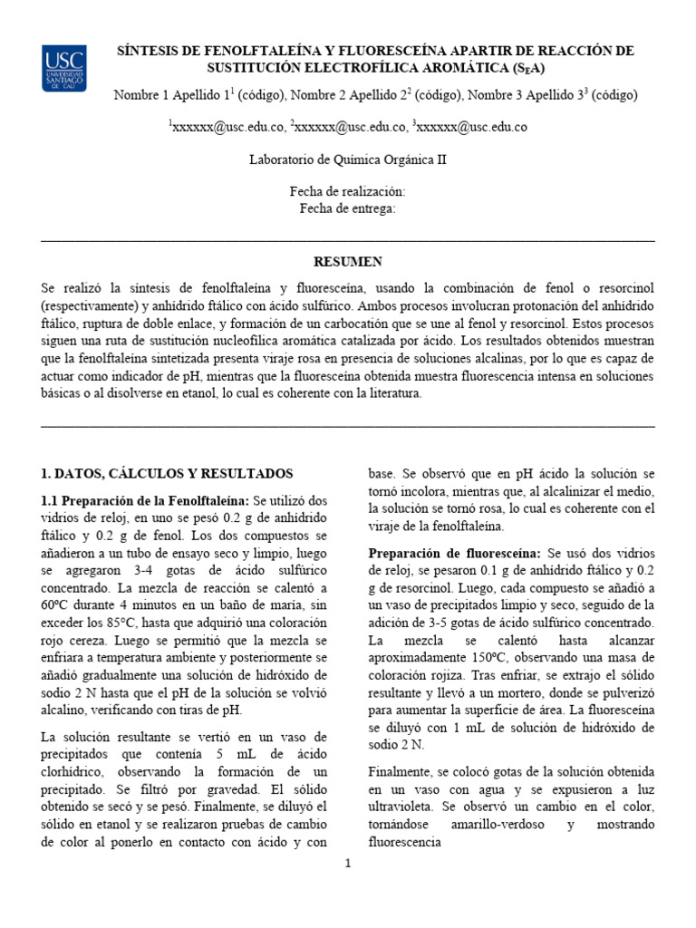 Informe Fenolftaleina | Descargar gratis PDF | Ácido | Ph