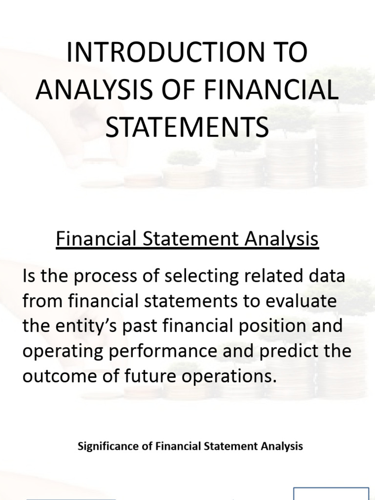 1 - Introduction To Analysis of Financial Statements | PDF | Balance ...