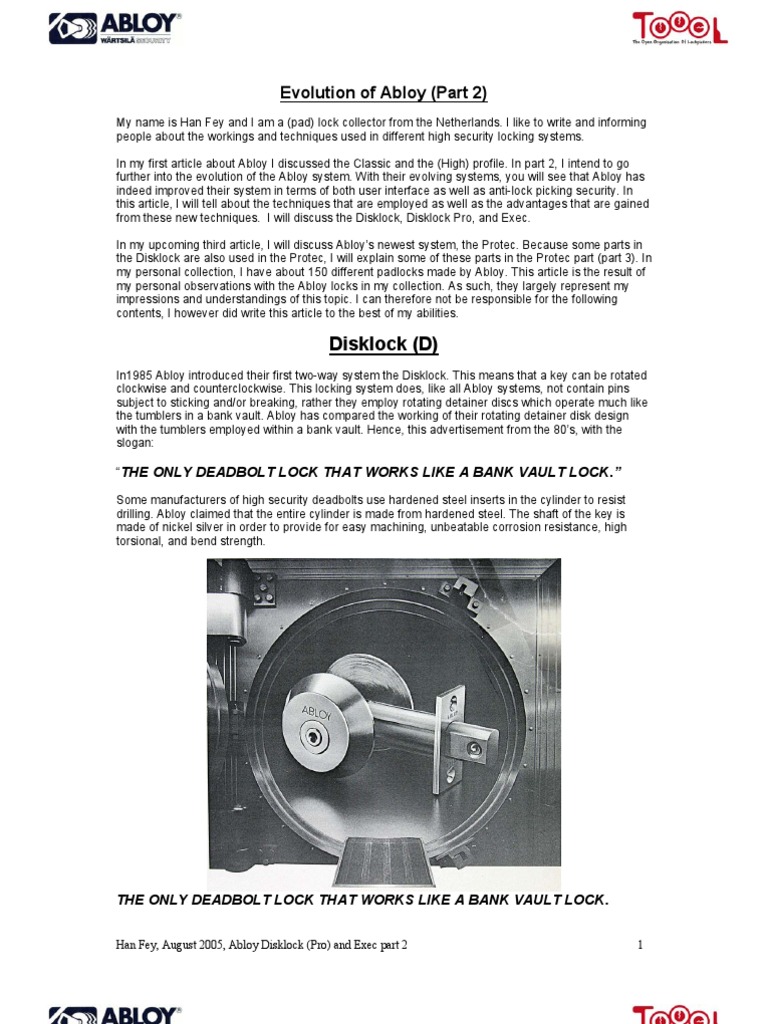 Locks Abloypart2 | PDF | Lock (Security Device) | Washing Machine