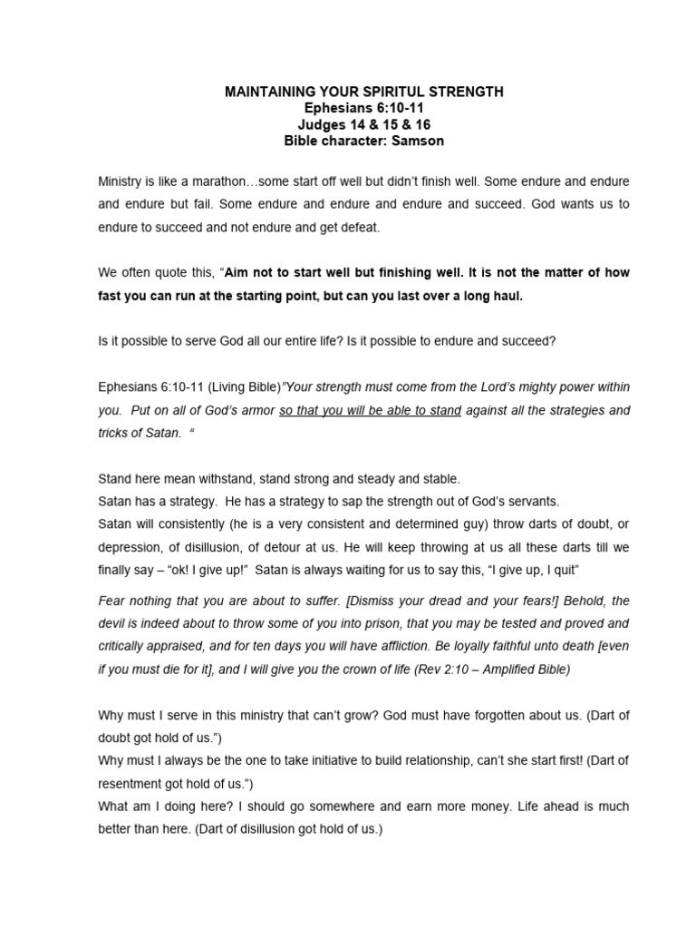 Strengthening Your Spiritual Life | PDF