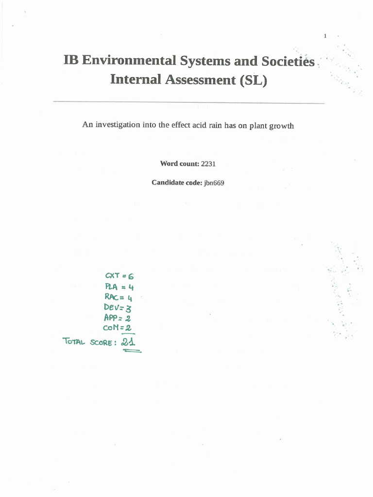 ESS IA With Marks and Comments | PDF