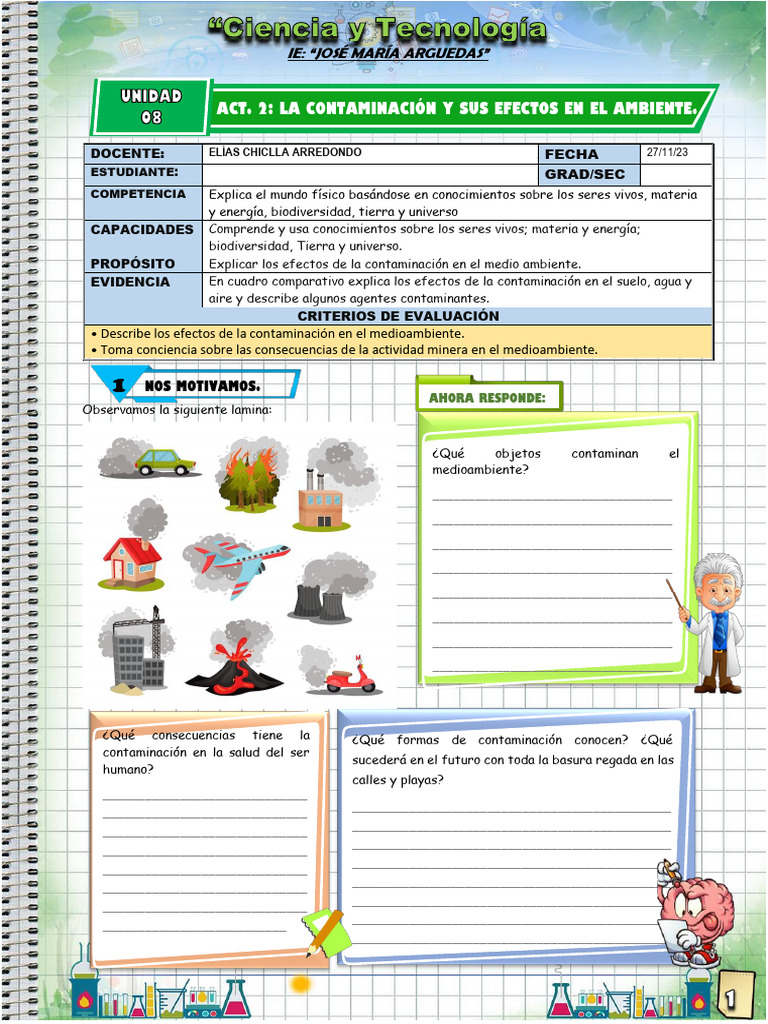 B-2º Act 2-Cyt-Und 8 | PDF | Contaminación | Agua