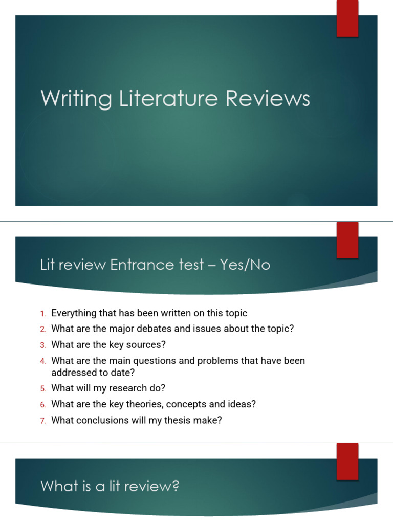 Chapter 2 - Session 2 - Writing Literature Reviews | PDF | Human Communication | Cognitive Science