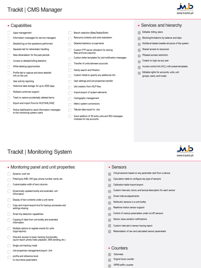 Trackit Checklist v1 | PDF | Computing | Information Technology