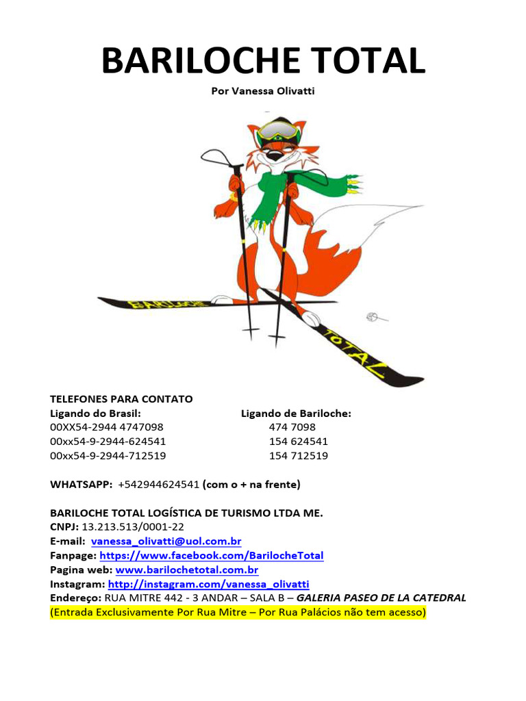 0 - Guia PDF - Bariloche Total | PDF | Roupas | Turismo