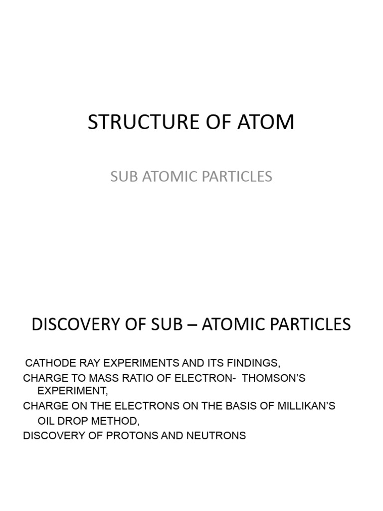 Structure of Atom Powerpoint | PDF | Atomic Orbital | Atoms