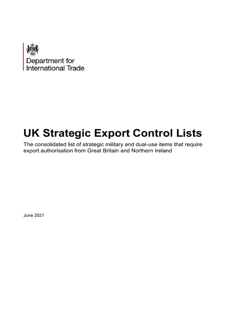 Uk Strategic Export Control Lists | PDF | Polyclonal B Cell Response | Antibody