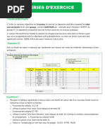 2 - Serie D'exercices Excel | PDF | Feuille de calcul | Microsoft Excel