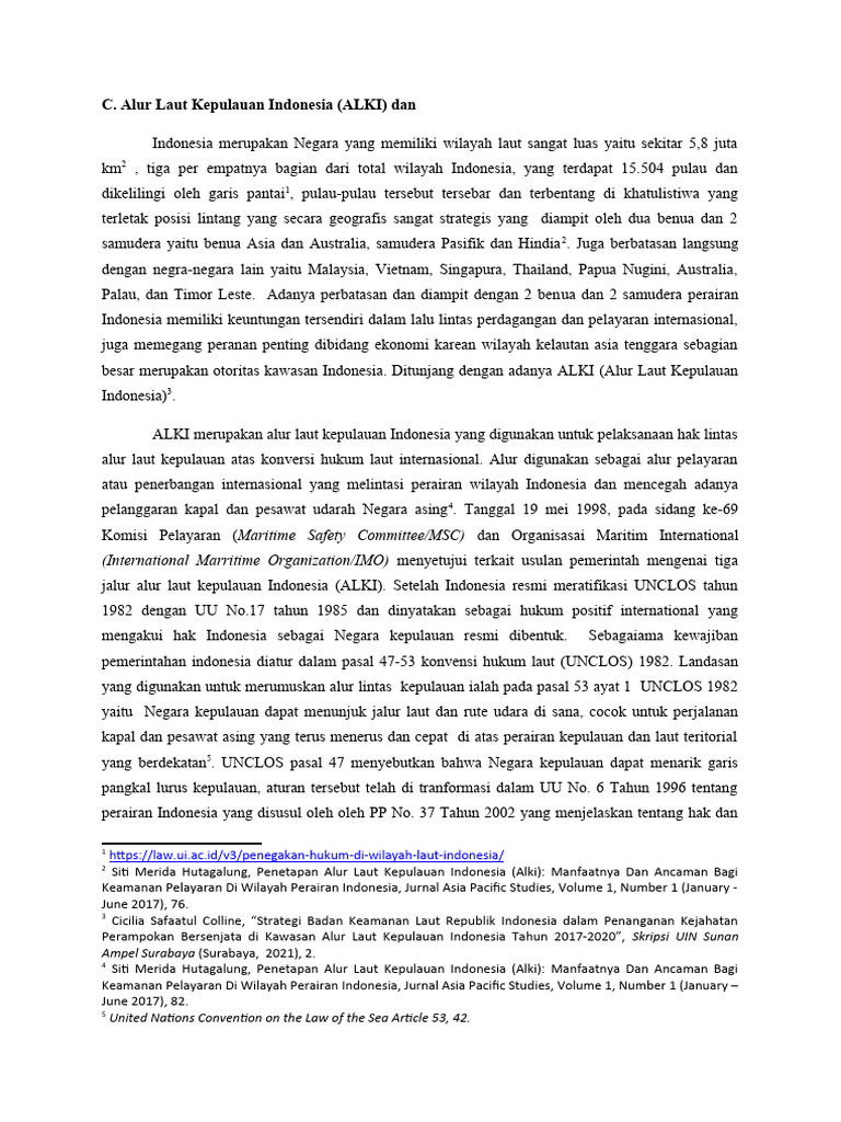 ALKI (Alur Laut Kepulauan Indonesia) | PDF | Perjalanan