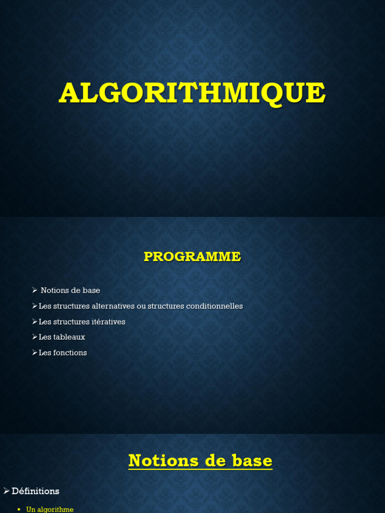 ALGO | PDF | Programmation informatique | Langage de programmation