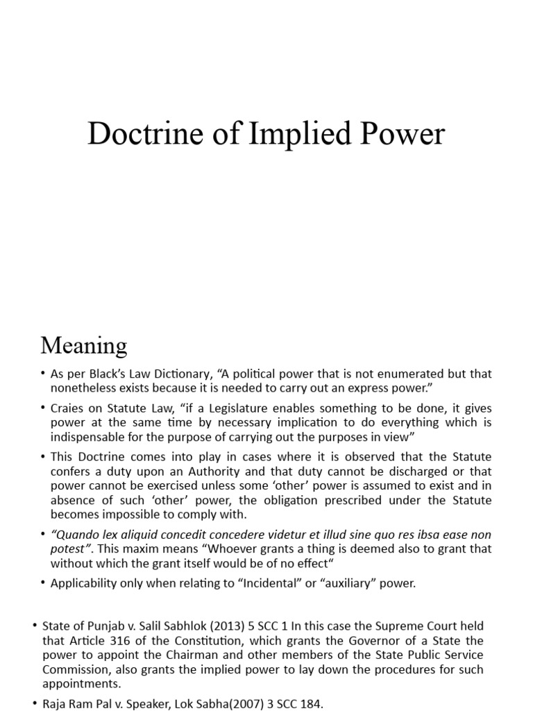 Implied Power & Territorial Nexus | PDF | Property | Trust Law