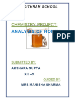 Honey Chemistry Investigatory Project | PDF | Honey | Chemistry