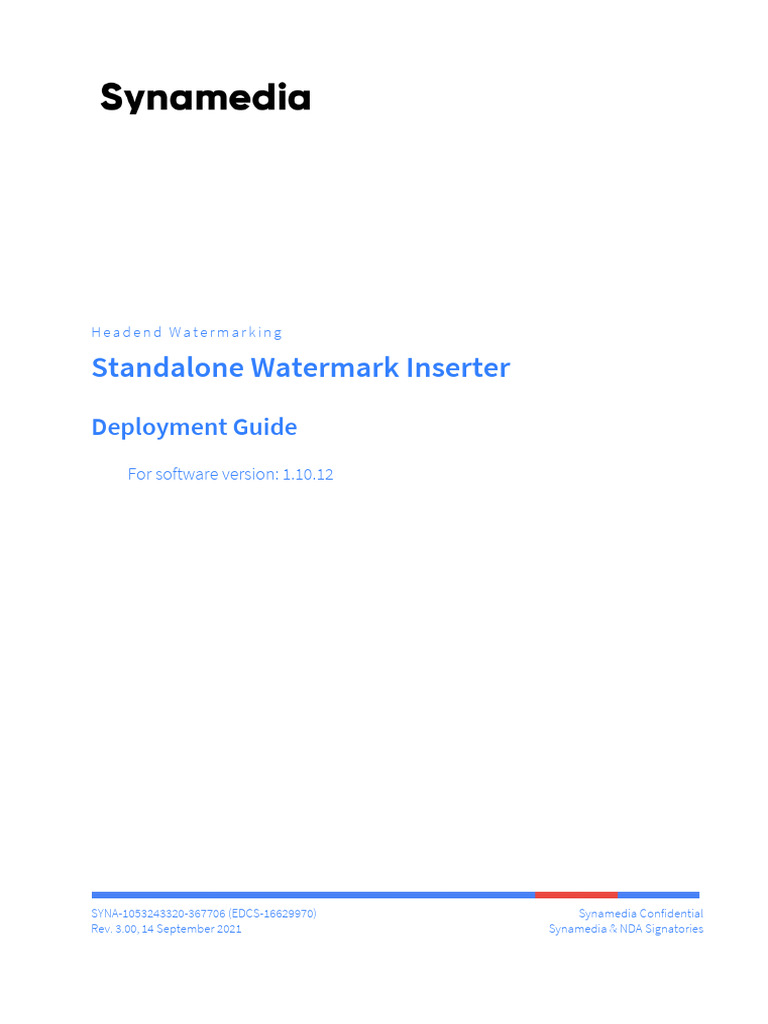 HEWM Standalone Watermark Inserter Deployment Guide | PDF | Streaming ...