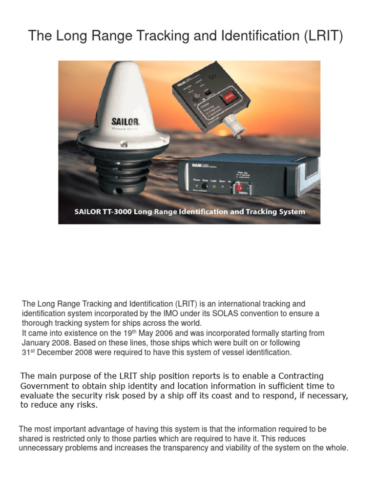 LRIT | PDF | Water Transport | Shipping