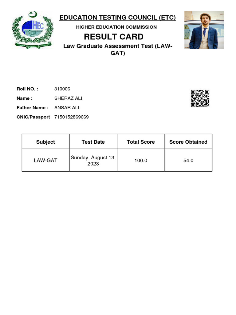Etc Result Card | PDF