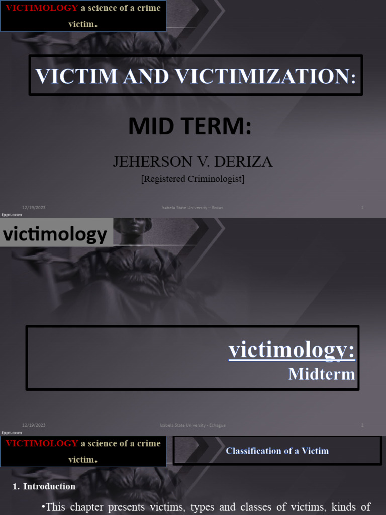 Victimology Insights for Criminology Students | PDF | Rape | Victimology