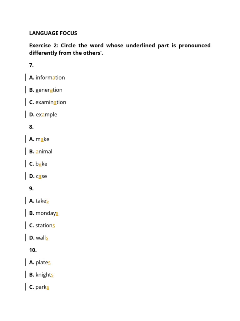 Language Focus | PDF