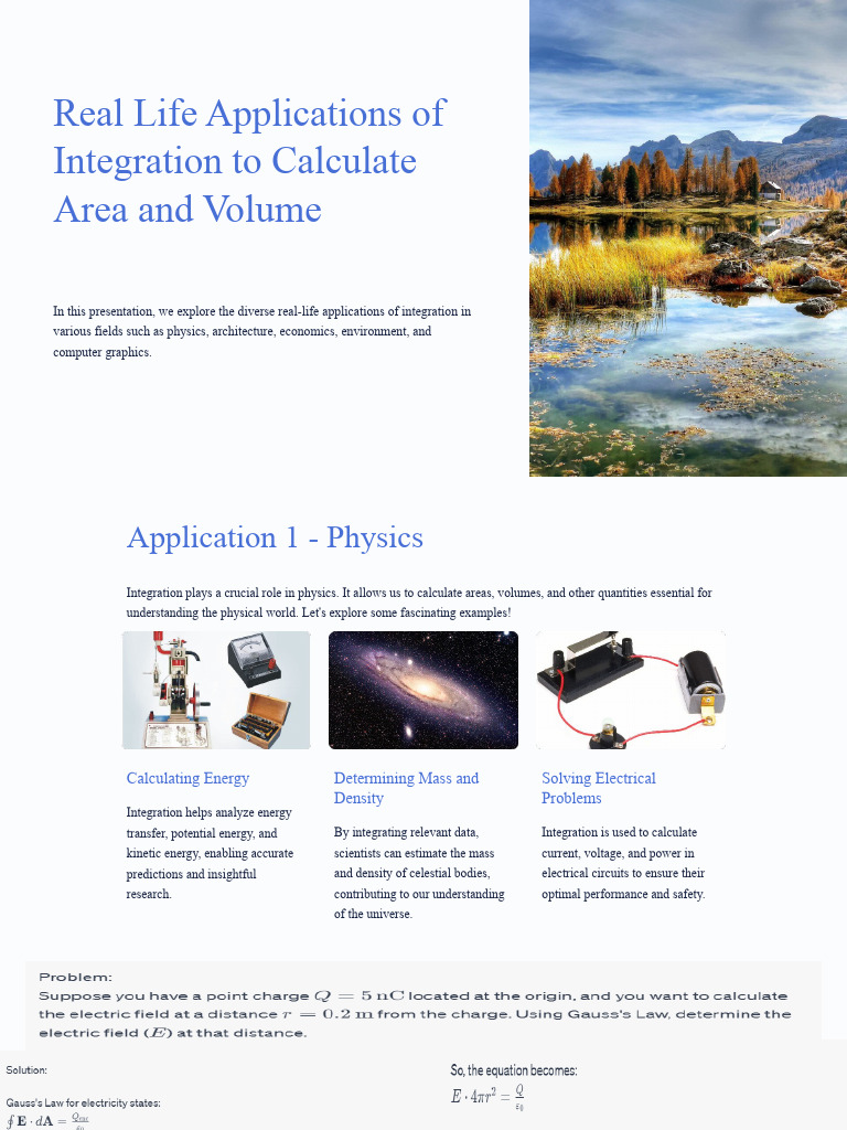 Real-Life Integration Applications Explained | PDF | Computer Graphics ...