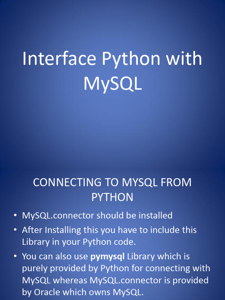 Xii - Python With SQL | PDF | Databases | My Sql Xii - Python With SQL | PDF | Databases | My Sql