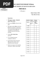 2023 Msce Physics Paper 1 | PDF | Force | Quantity