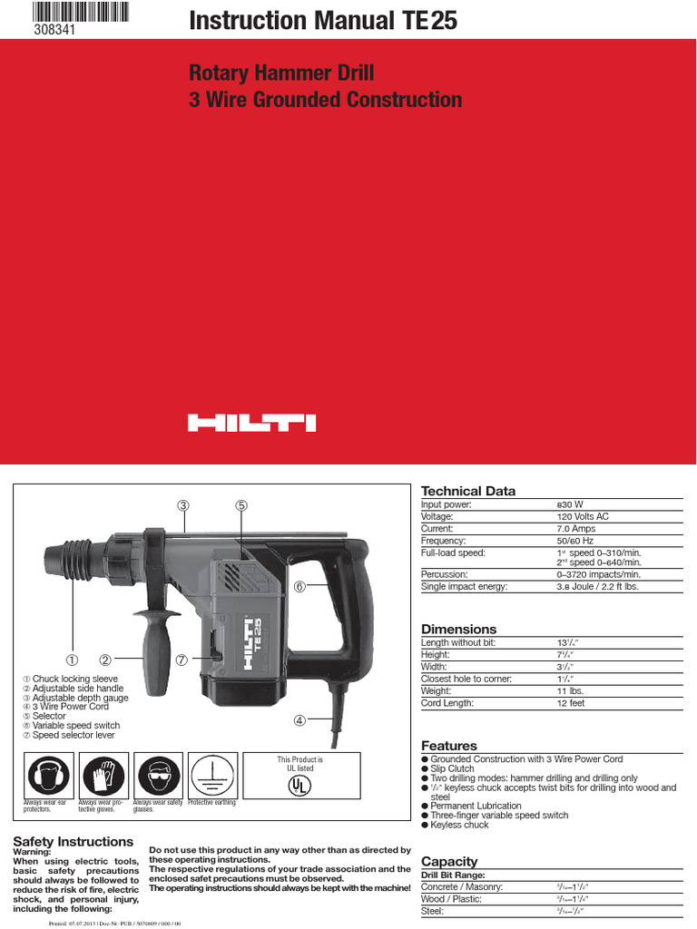 Operating Instruction TE 25 GE 01 EN US Operating Instruction PUB ...