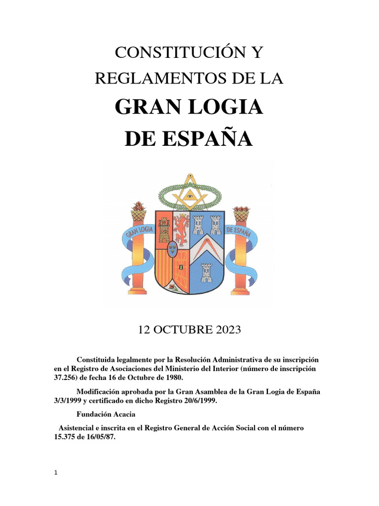 Gle 2023 Constitucion y Reglamentos Generales PDF | PDF | Masonería
