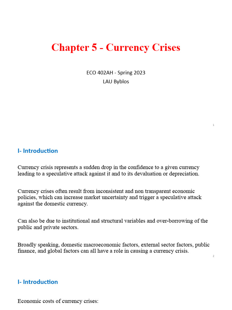 Currency Crises: Causes and Models | PDF | Monetary Policy | Exchange Rate