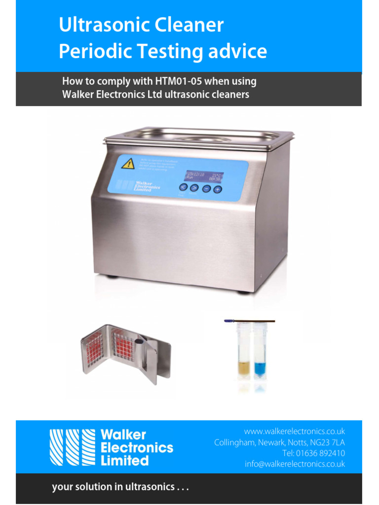 Ultrasonic Cleaner Periodic Testing Advice Ver.11 PDF | PDF ...