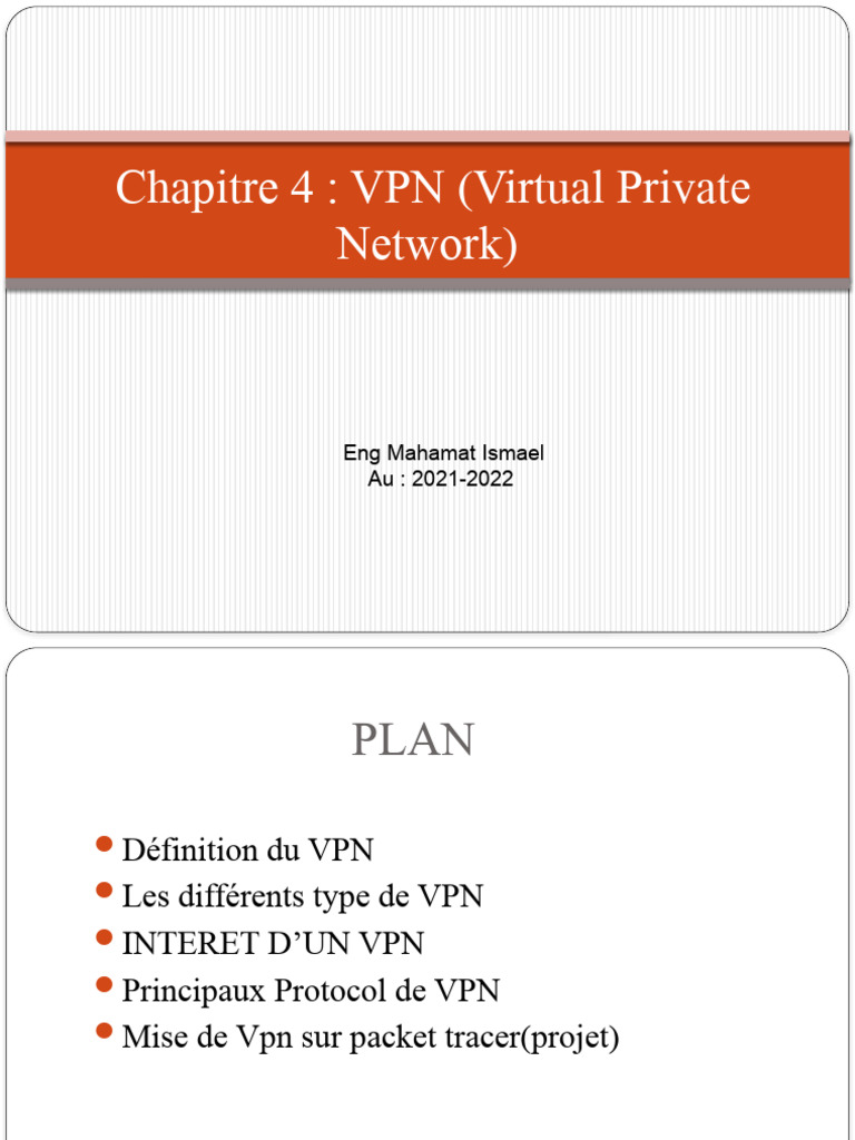 Chapitre 4 Virtual Private Network | PDF | Réseau privé virtuel | Sécurité de la couche de transport